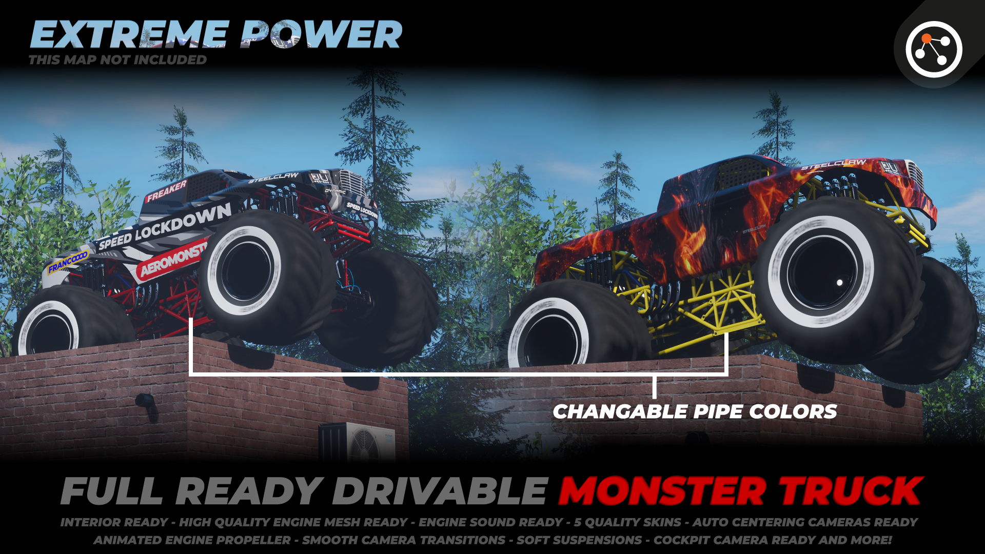 UNREAL ENGINE 5 ASSET MONSTER TRUCK STEELCLAW